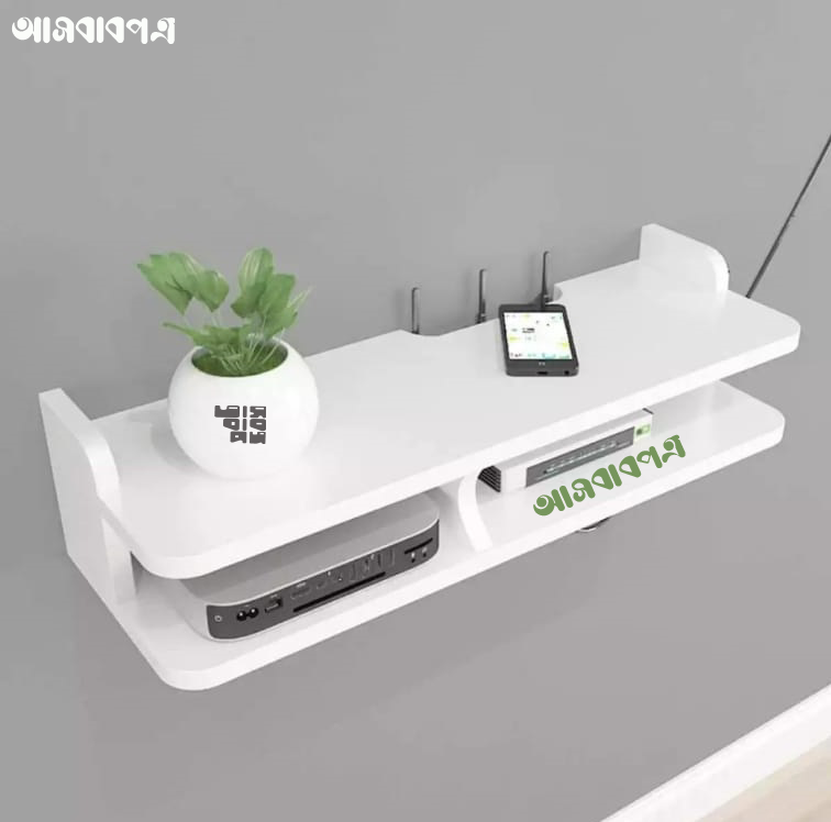 Router Shelf Wall Mounted Wifi Router shelf Height 08 Inch Width 24 ...