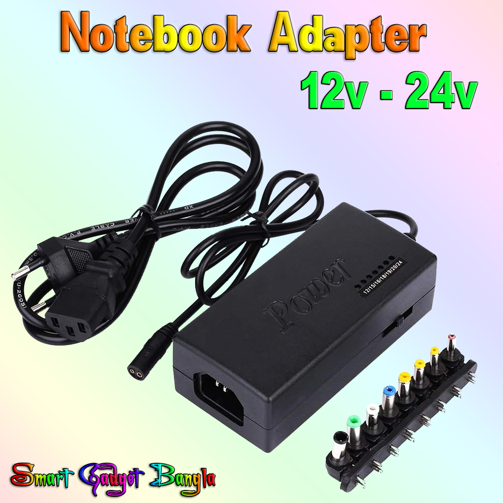 Universal Laptop Charger Power Adapter 12/15/16/18/19/20/24V 5A | Daraz ...