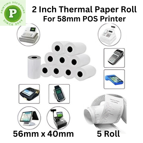 Vat Roll. EFD Roll, Food Panda Roll 5 Roll 56mm x 40mm Thermal Paper ...