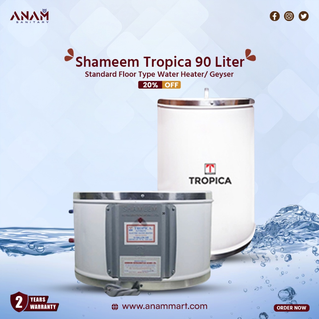Shameem Tropica 90 Liter Standard Floor Type Water Heater/ Geyser ...