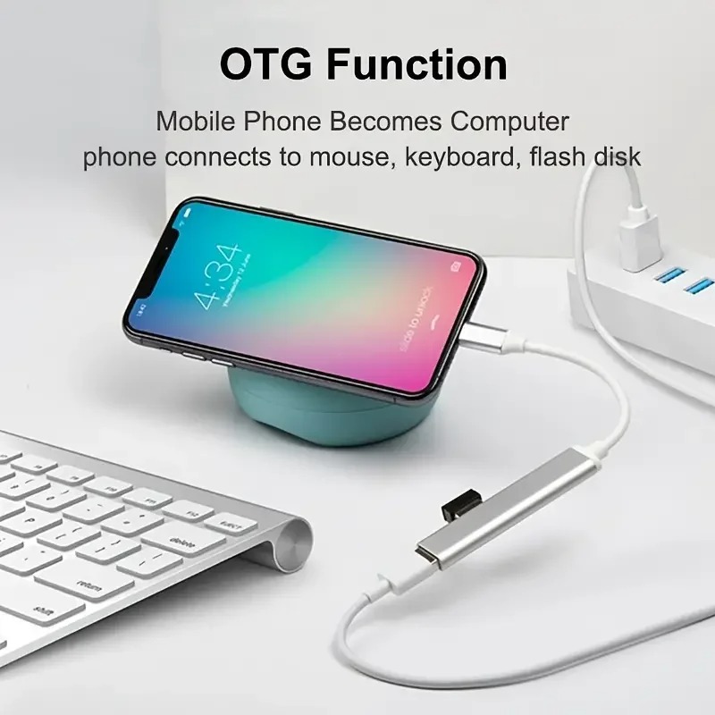 New 2024 4Port USB 3.0 Hub USB Hub High Speed type c Splitter 5Gbps For ...