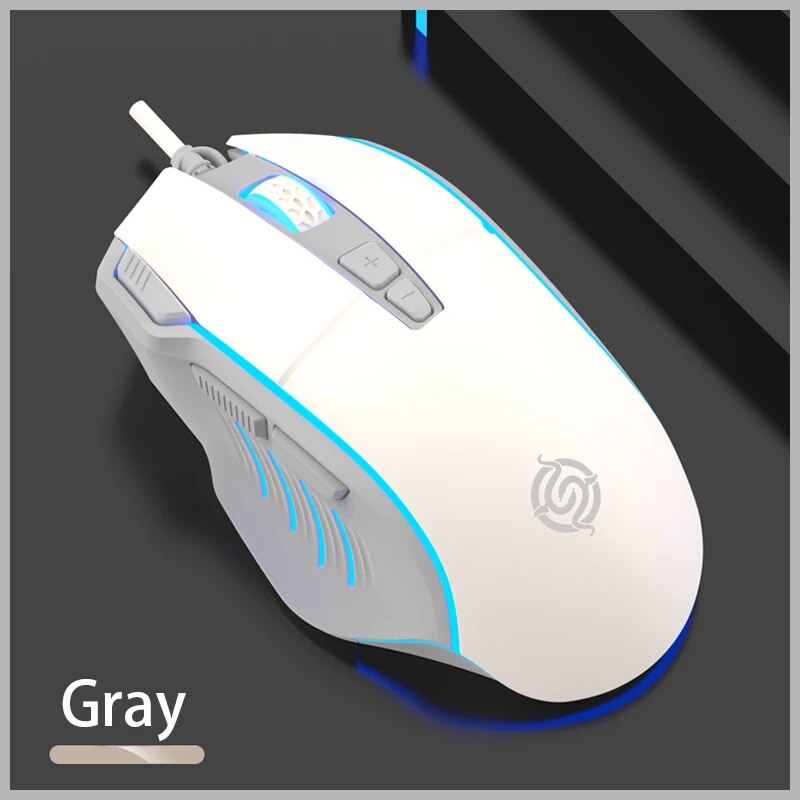 Q6 Wired USB Gaming Mouse Desktop PC/Notebook Home Office Glow 8 Button Mouse 7200DPI Macro ...