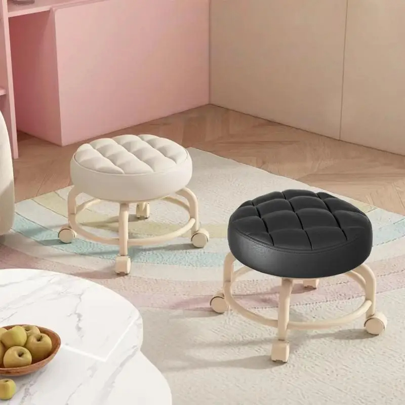 360 Rolling Low Stool Chair with Wheels Modern Simplicity Soft Pack ...