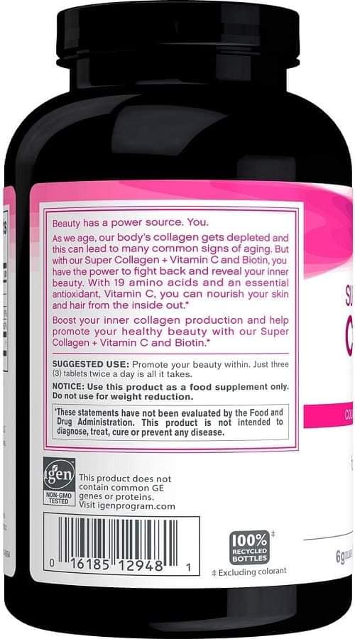 NeoCell Super Collagen (Types 1 & 3) + Vitamin C & Biotin 180 Tablets USA