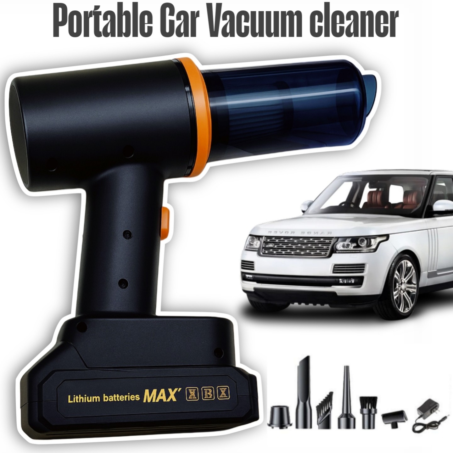 Rechargeable Portable Car Vacuum Cleaner – High Power Handheld with ...