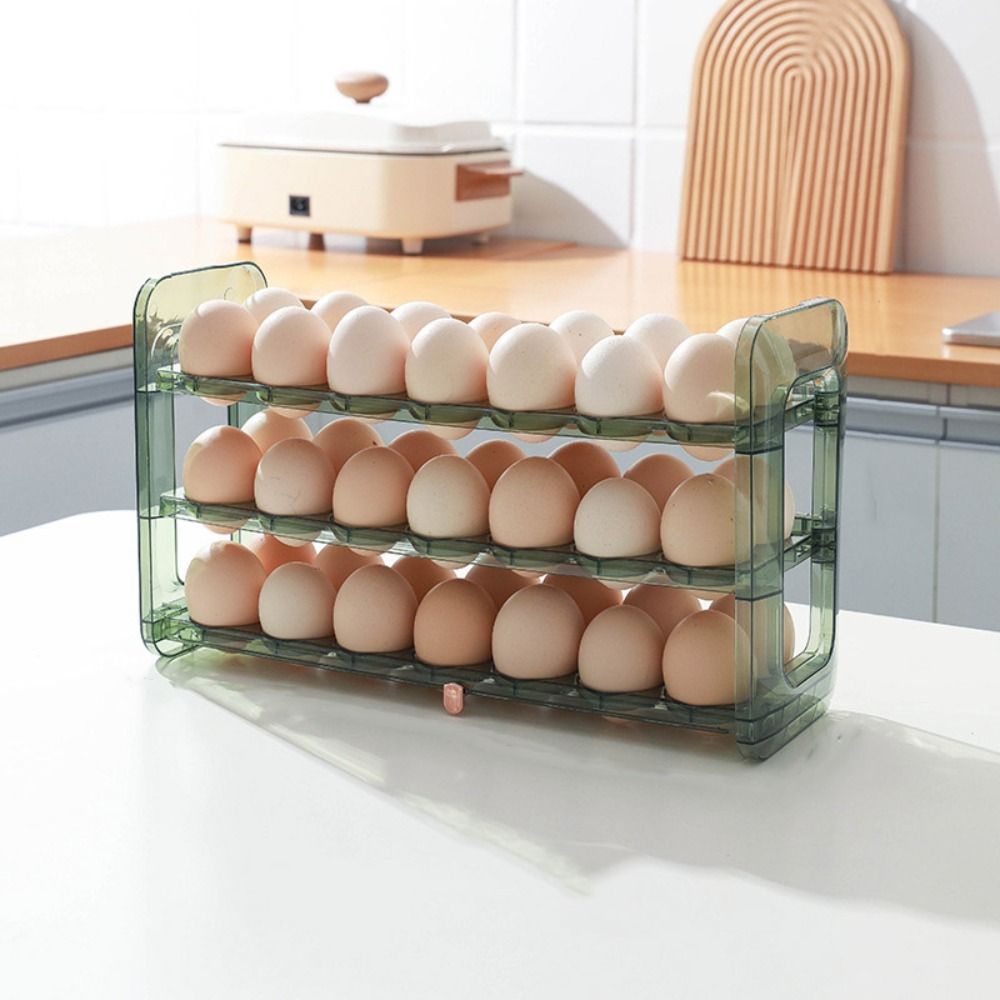 Green/Purple/Transparent Flip-Type Egg Holder Special Plastic Fresh ...