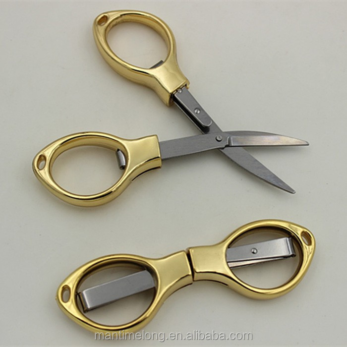 Folding Scissors Pocket Cutter Blade stainless Scissor Stationery Paper ...
