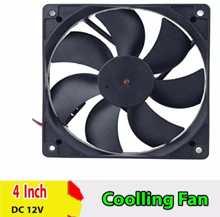 DC 12V Cooling Fan Ventilator Fan Low Noise Axial Fans 4 inch Use For ...