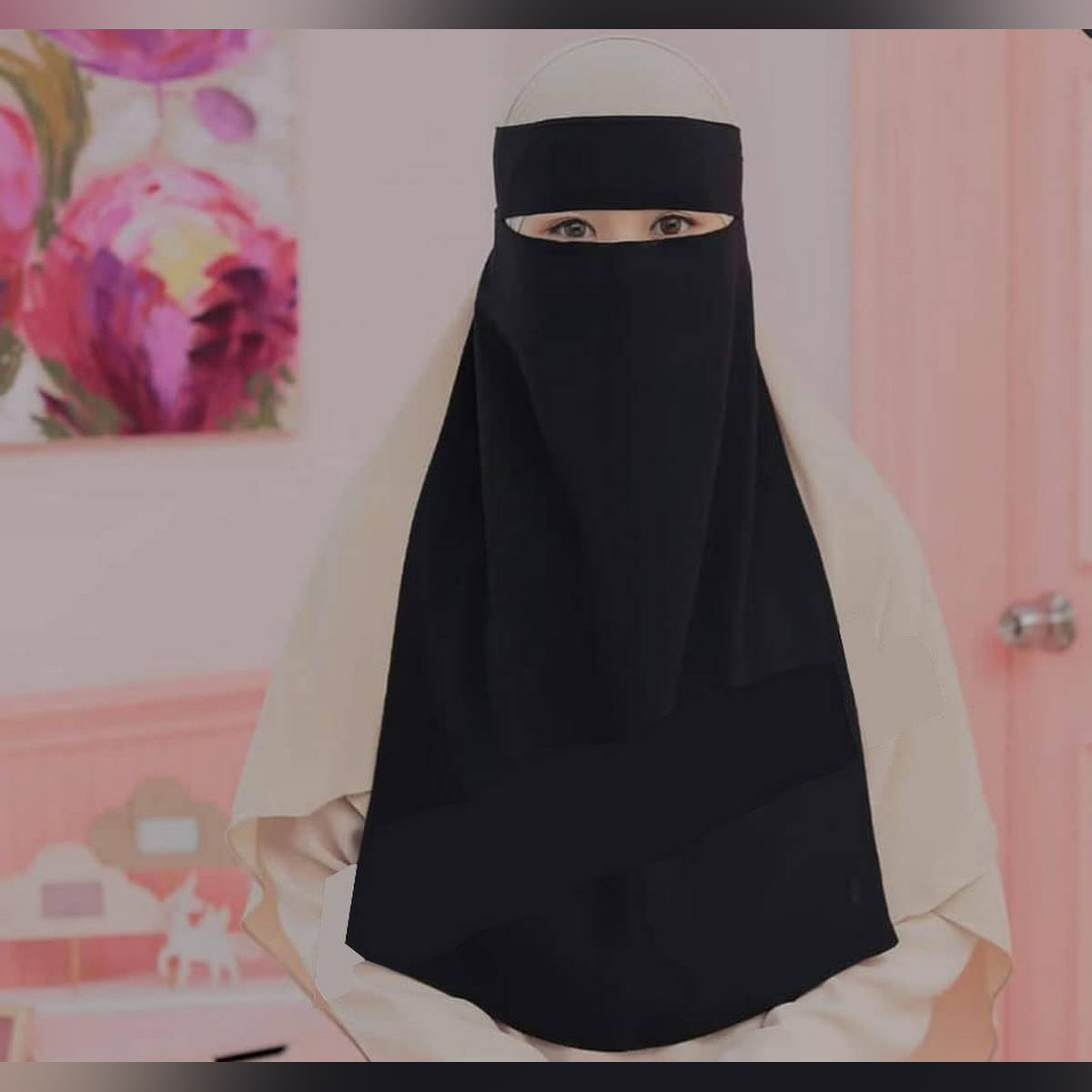 Niqab Nikab one part Nose Nikab Islamic Hijab Niqab for women | Daraz ...
