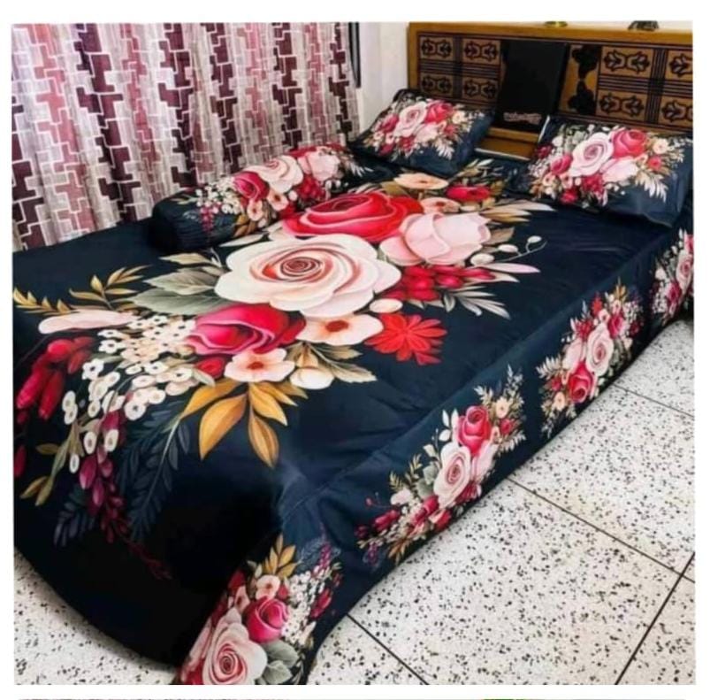 Fashionable 3D Print Bed Cover With Free Pillow Cover For Everyone