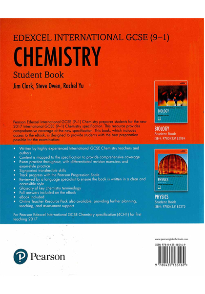 Edexcel International GCSE (9-1) Chemistry Student Book | Daraz.com.bd