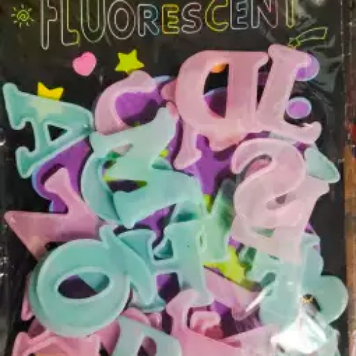 Night Glow Fluorescent Letters Multicolour-A To Z pack | Daraz.com.bd