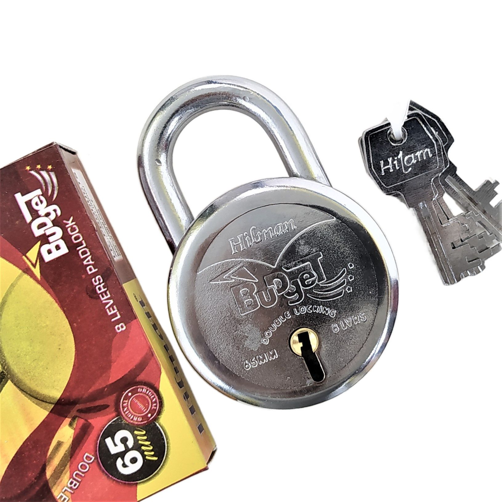 65 mm Heavy duty steel lock / Tala for Factory, shop & home. Double ...