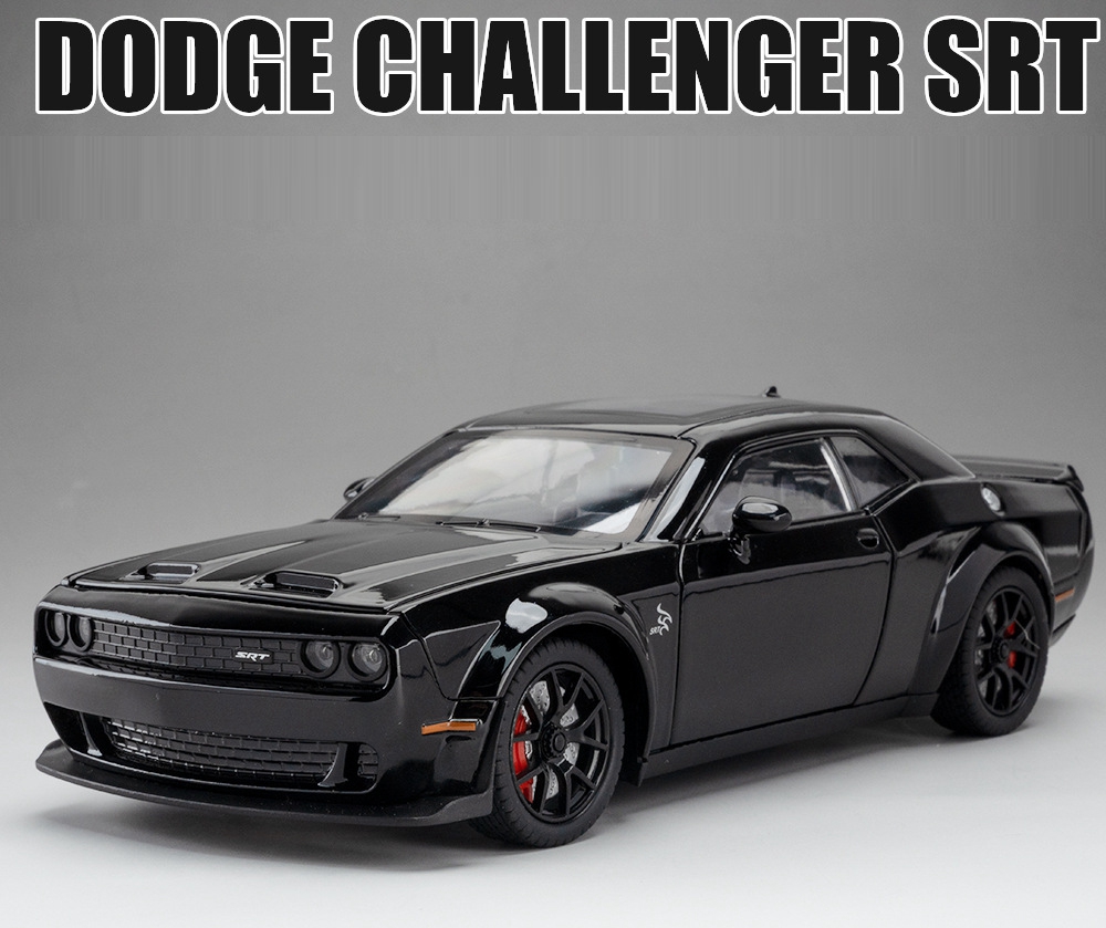 1:24 Dodge Challenger Hellcat Toy Car Die Cast Metel Cars Toy Pull Back ...