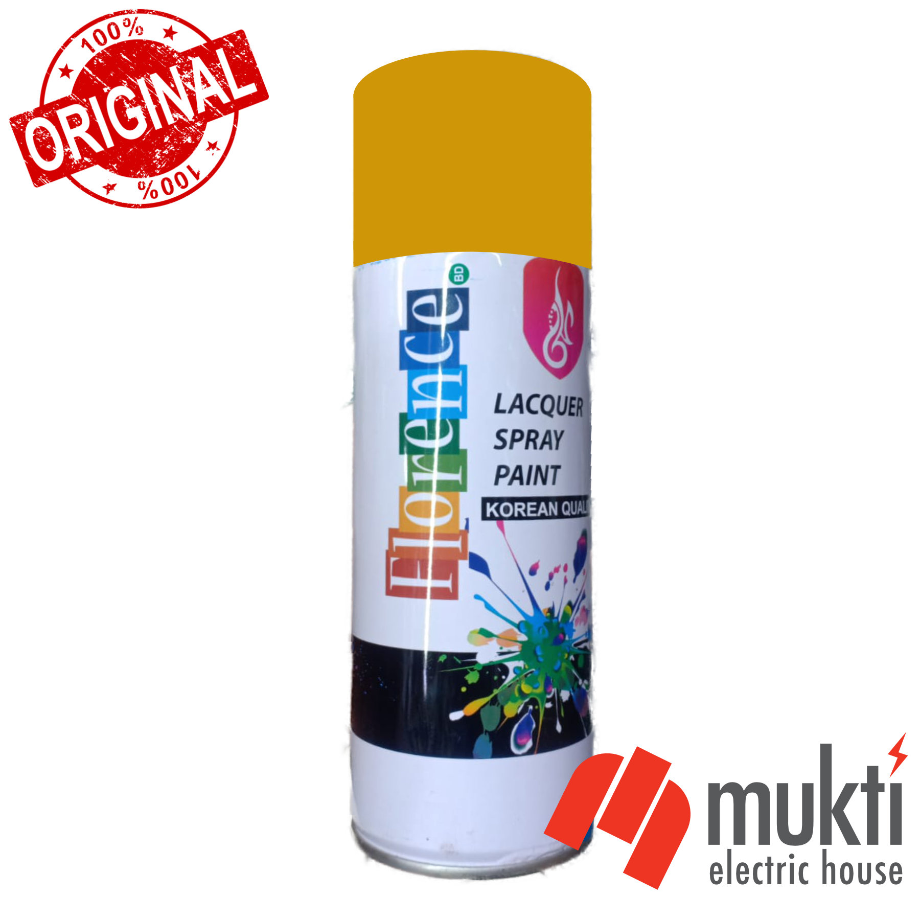 Florence Yellow Lacquer Spray Paint Aerosol 450ml Premium Series Strong ...