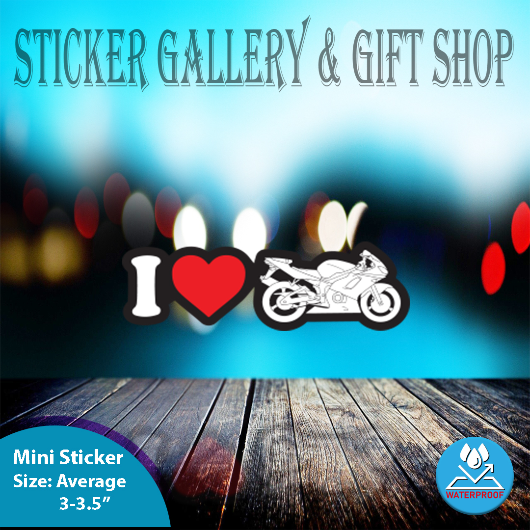 Bike Sticker | I Love Bike_Logo | ( Waterproof & Premium quality ...