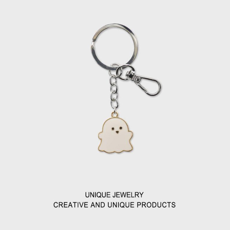Funny Lovely Ghost Keychain Cute Trend School Bag Car Key Pendant ...