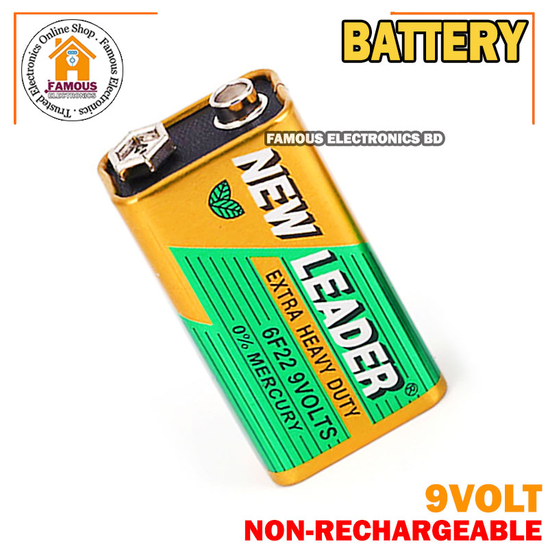 New Leader 6F22 9V Extra Heavy Duty Battery-1PCS | Daraz.com.bd