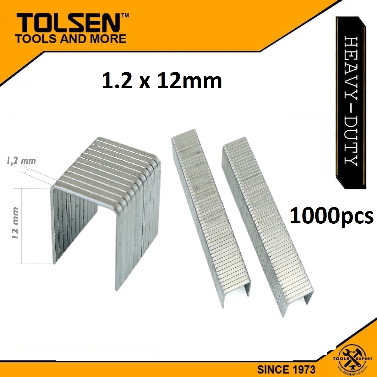 TOLSEN 1000Pcs Staples Wire Refill ( 8mm | 10mm | 12mm ) For Wood ...