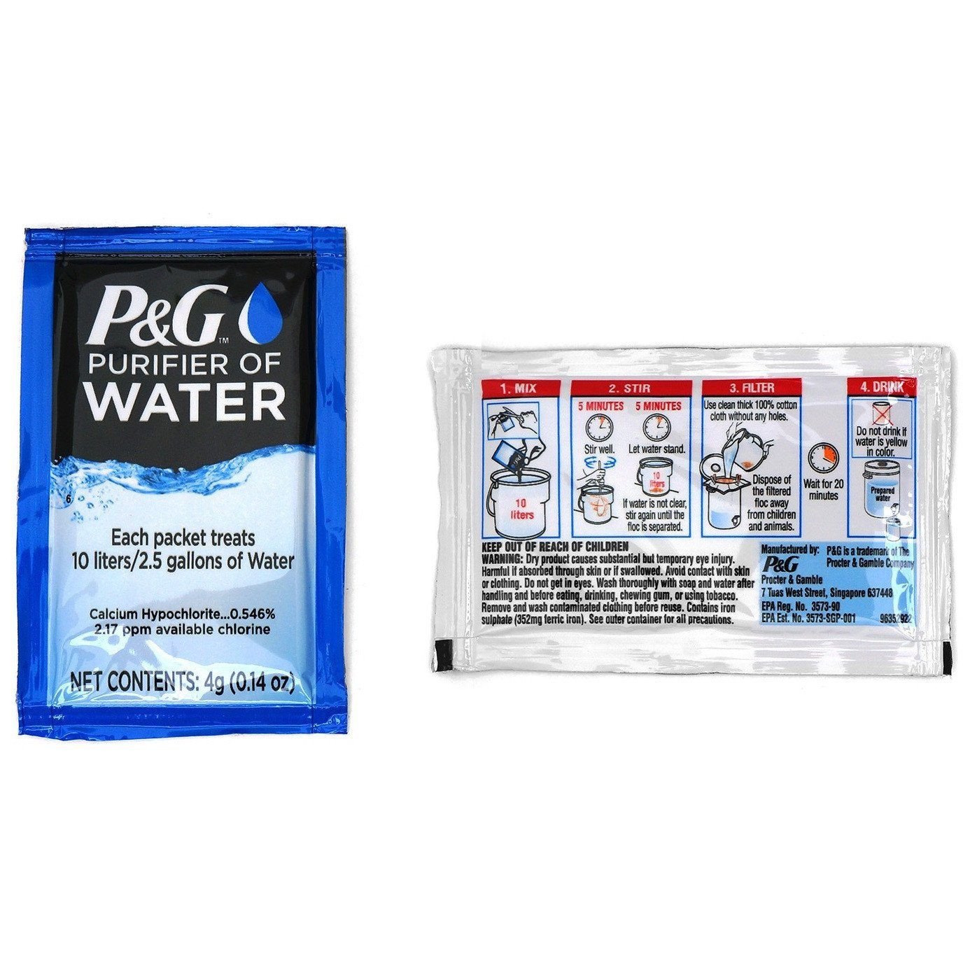 P&G Purifier of Water Portable Water Purifier Packets (Box of 240 ...