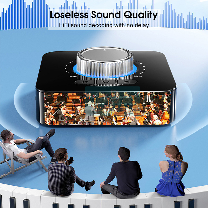 DoomHot Two In One Audio Bluetooth Adapter Digital Display 5.0 ...