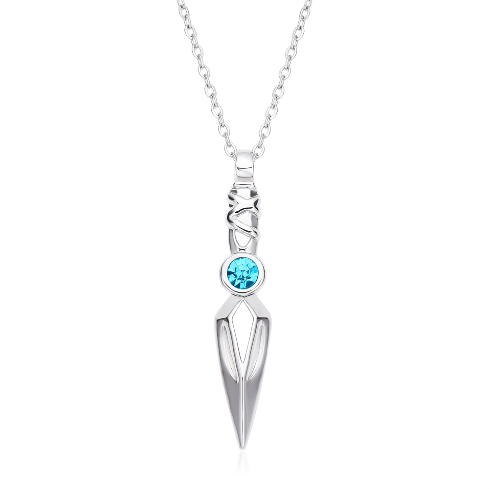 New Game Valorant Pendant Fashion Jett Knife Necklace Inlay Blue ...