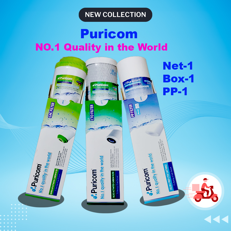 Water Filter PURICOM Net - 01 pcs, Carbon- 01 pcs, PP-01 pcs | Daraz.com.bd