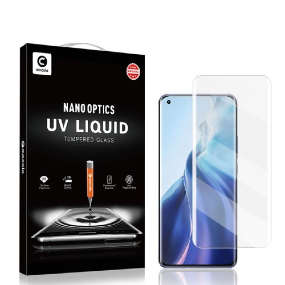 Redmi Mi 12x Full HD Curved Edge Liquid UV Tempered Glass Screen Protector
