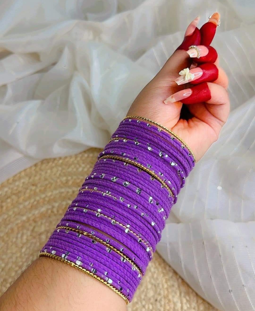 Barbi Metal Churi Set of 52 Pieces, Traditional Indian Bangles for ...