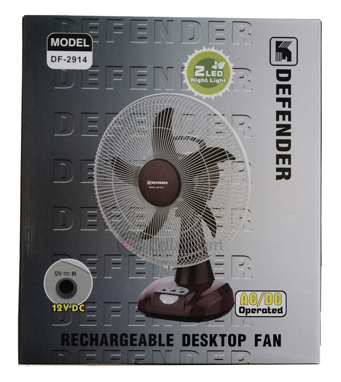DEFENDER DF-2914 RECHARGEABLE DESKTOP Exclusive FAN | Daraz.com.bd