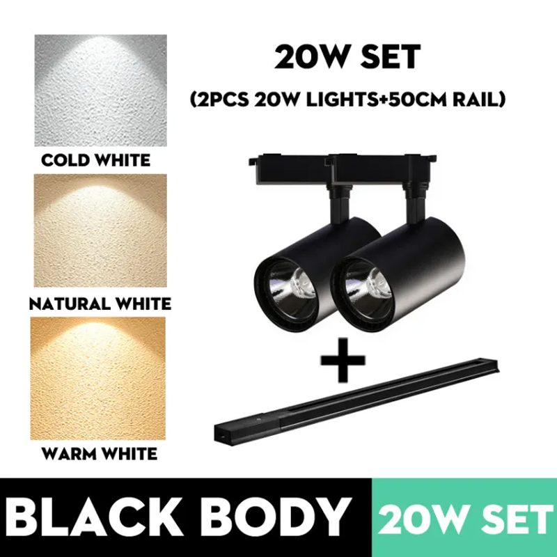 LED Track Light 220V Ceiling Spot Led 12/20/30/40W Ceiling Lamp for ...