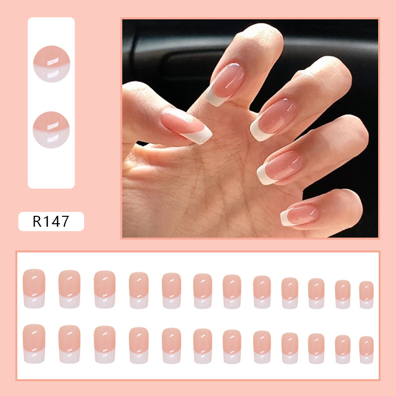 Menggh 24pcs With Glue Fake nails cute cartoon pattern False nails With ...