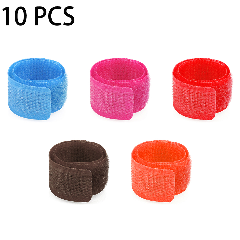 1/10 Pcs Velcro Sticky Cable Ties Wire Strap cord Wrap Fastening ...