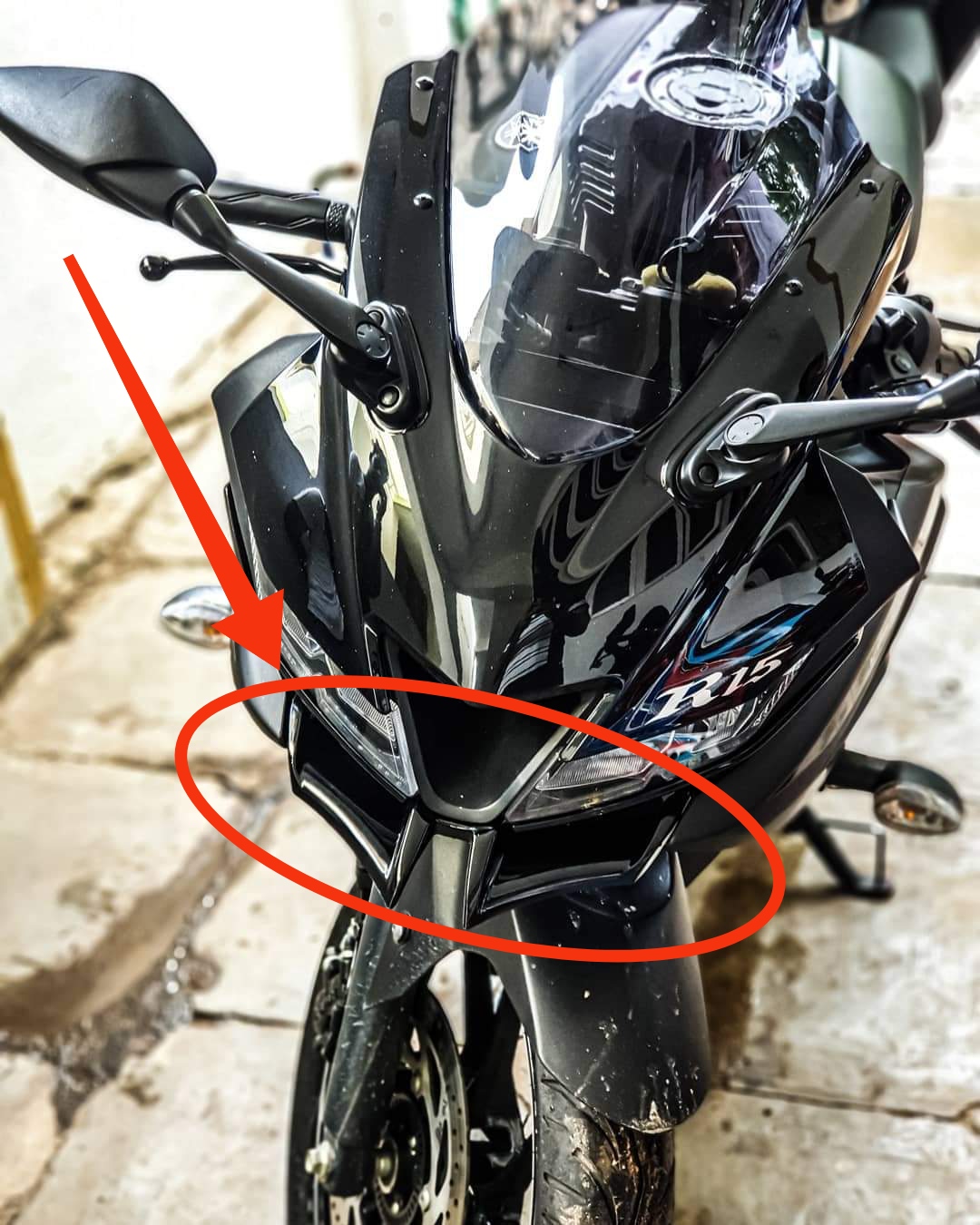 Motorcycle Front Winglet For YAMAHA R15 V3 Mini Winglet | Daraz.com.bd
