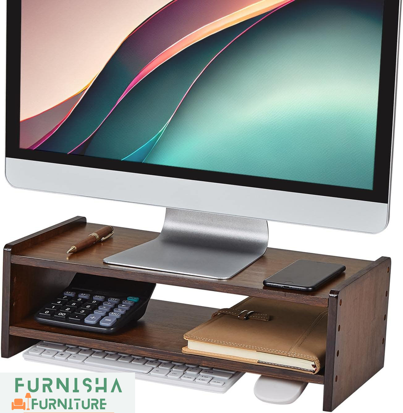 Desktop Monitor Stand-Monitor Stand- Wood Monitor Stand-Monitor With ...