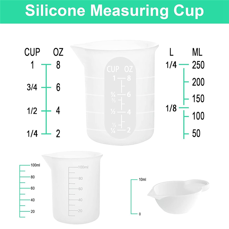 7pcs Silicone Measuring Cups Kits | Daraz.com.bd