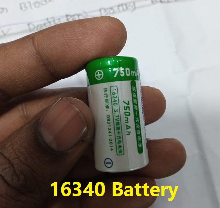 3.7V 16340 750mAh CR123A Rechargeable Battery 16340 Li-ion Battery ...