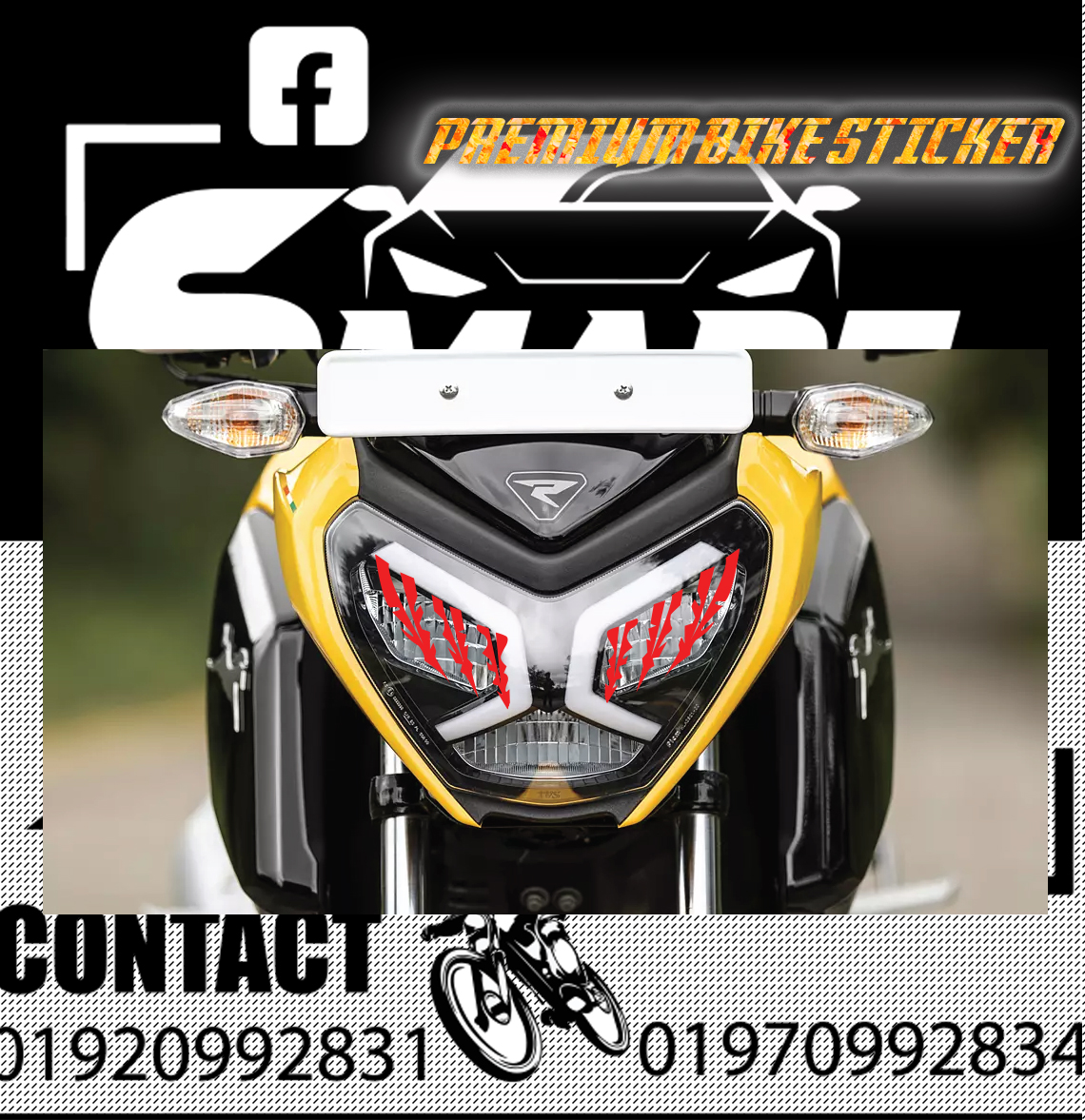 Bike Stickers Design Apache