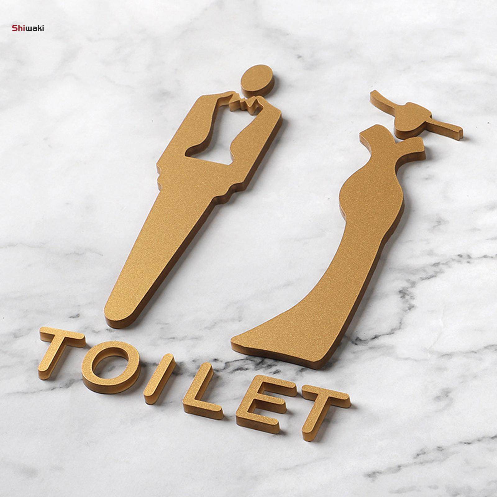 WC Sign Board Signage Bathroom Sign with Self Toilet Sign Male Female S ...