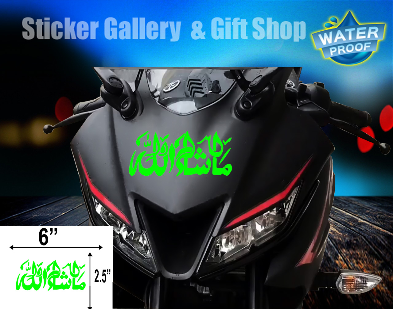 Mashallah > Bike Sticker > Usable For all Bike Windshield, Tank, Body ...