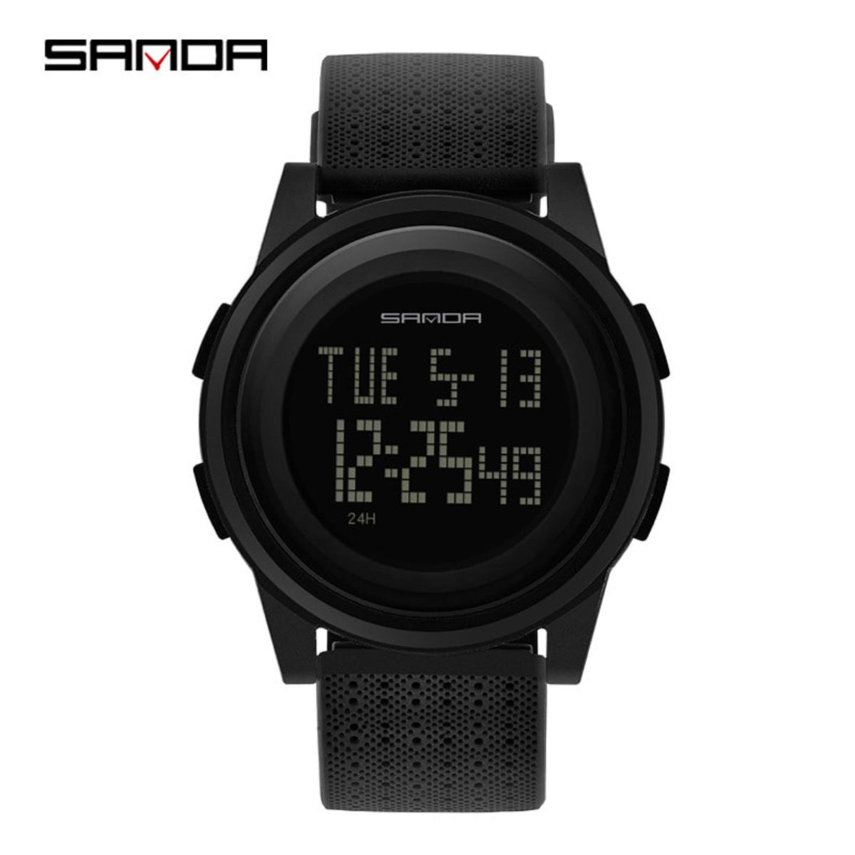 SANDA 337 Ultra-thin 9mm Sport Watch Men Electronic LED Digital Wrist ...