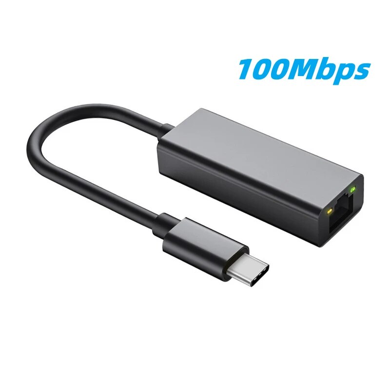 USB C To 100/1000Mbps Ethernet Adapter Type-C To RJ45 LAN Cable ...