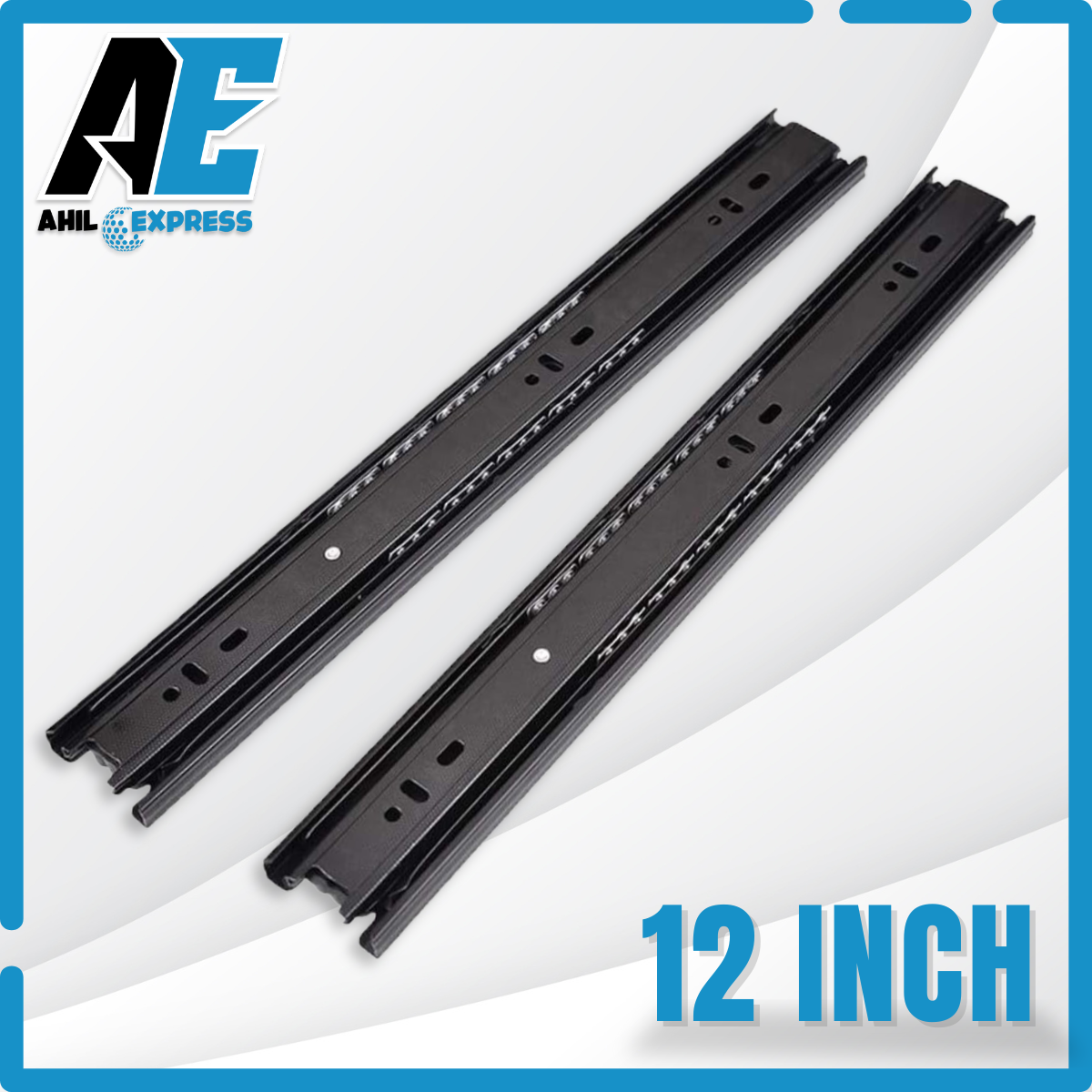 1 Pair Drawer Slider Ball Bearing Slider Full Extension Side Mount ...