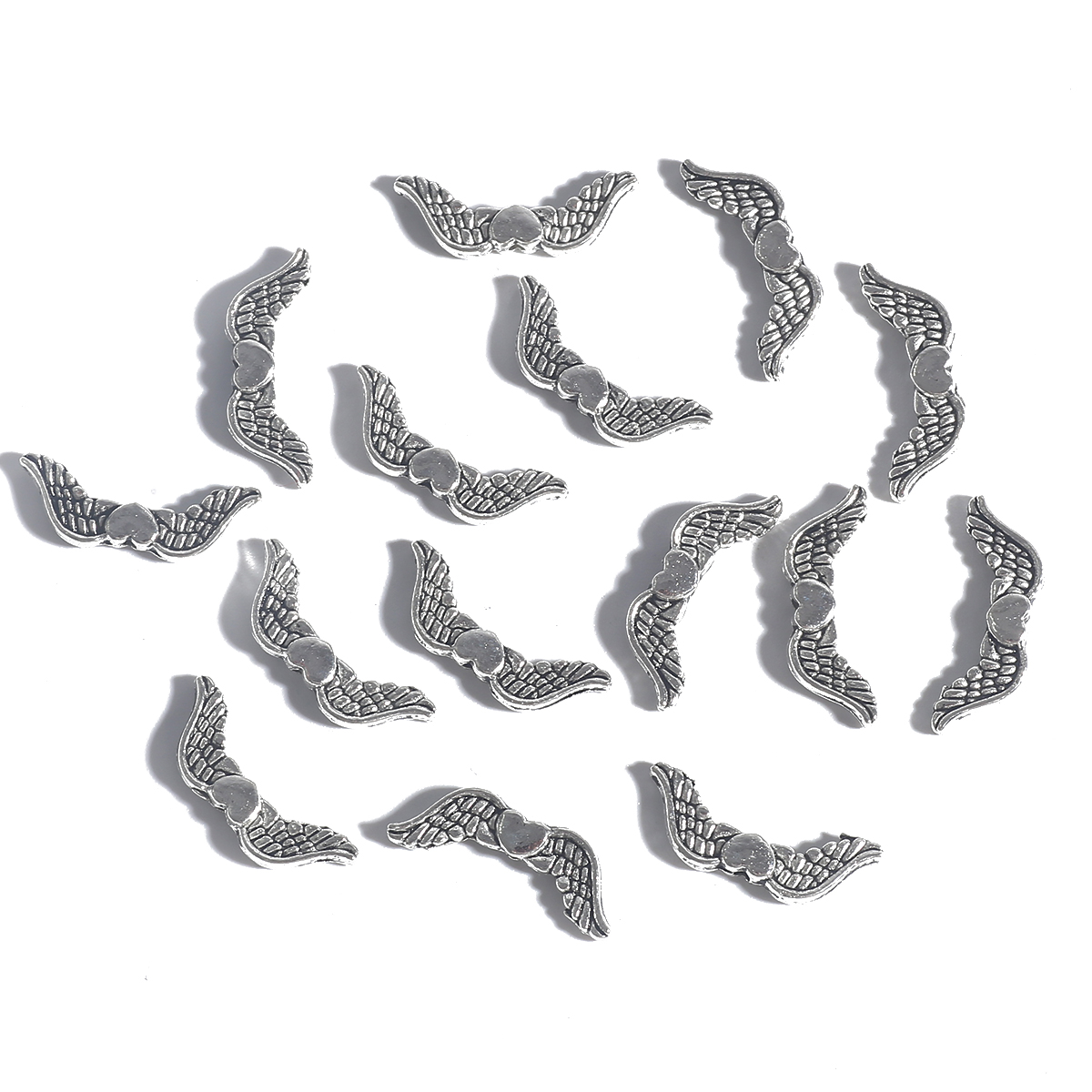 20pcs Charms Angle Wings Multi Size Antique Silver Color Plated ...