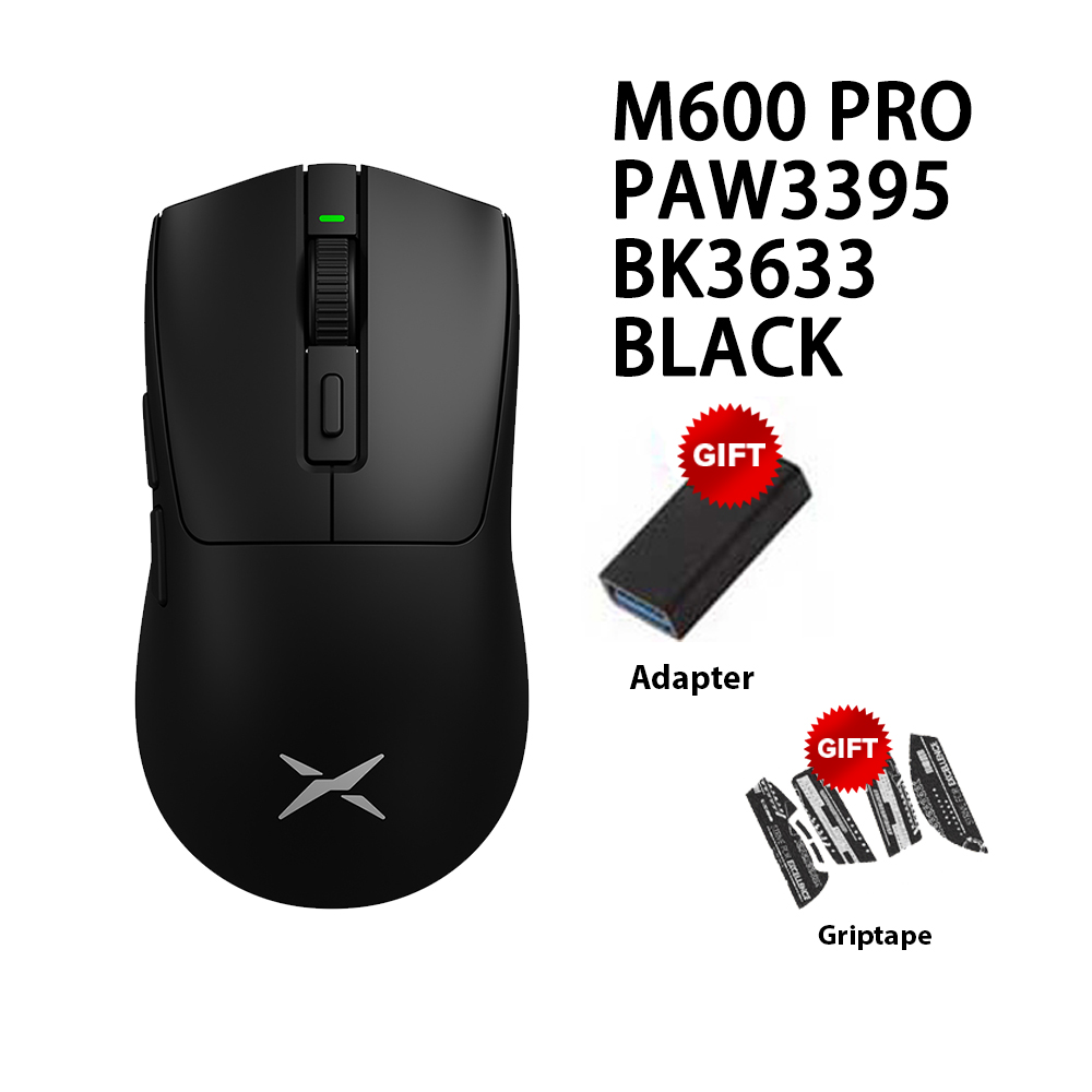Delux M600 Series Wireless Gaming Mouse 52g Lightweight 2.4G Dual Mode Connection 26000DPI Macro ...
