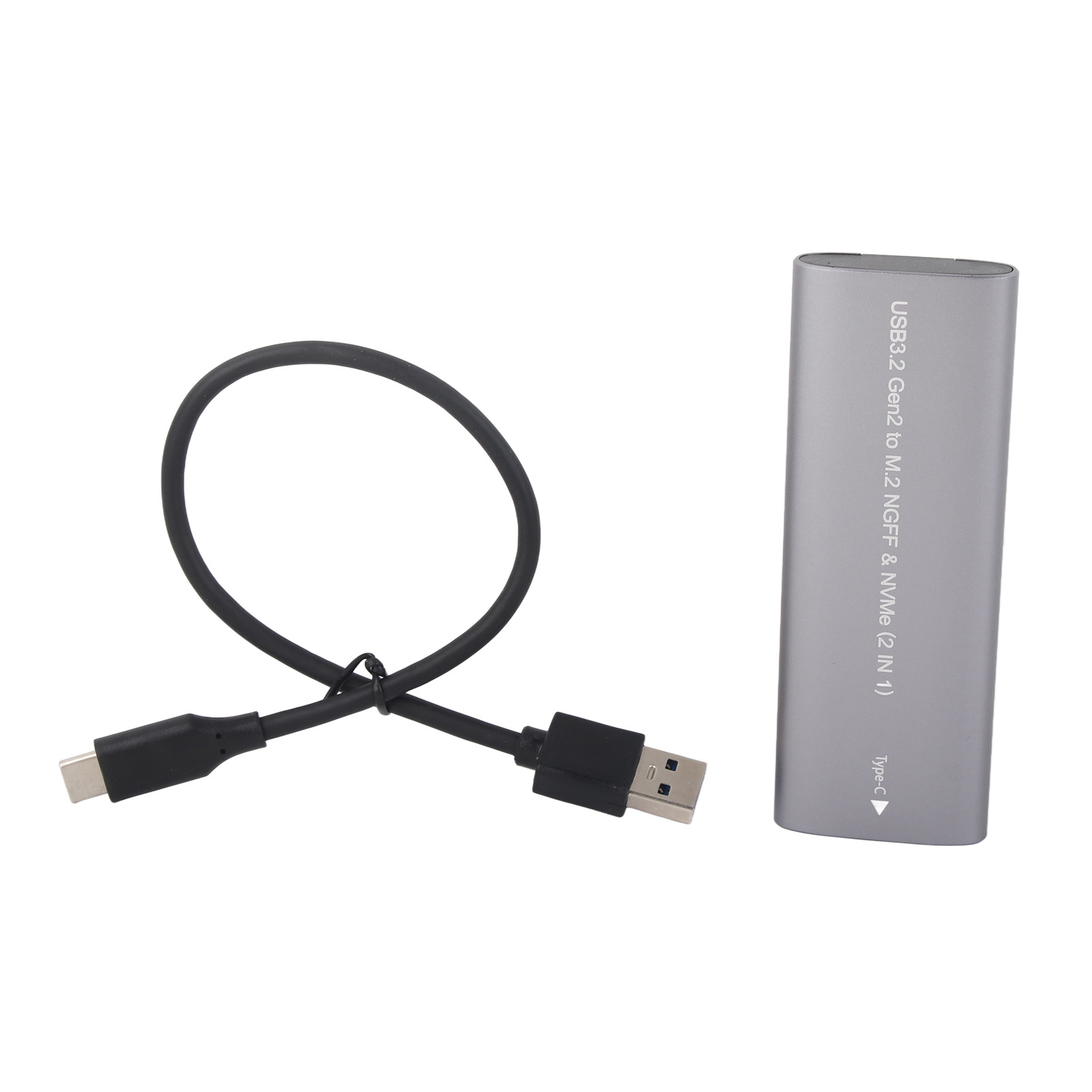 External M.2 SSD Enclosure NVME NGFF Dual Protocol Type C 3.2 High ...