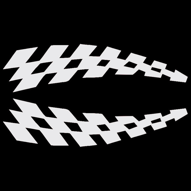 2Pieces Car wheel eyebrow reflective waterproof leaf board sticker car ...