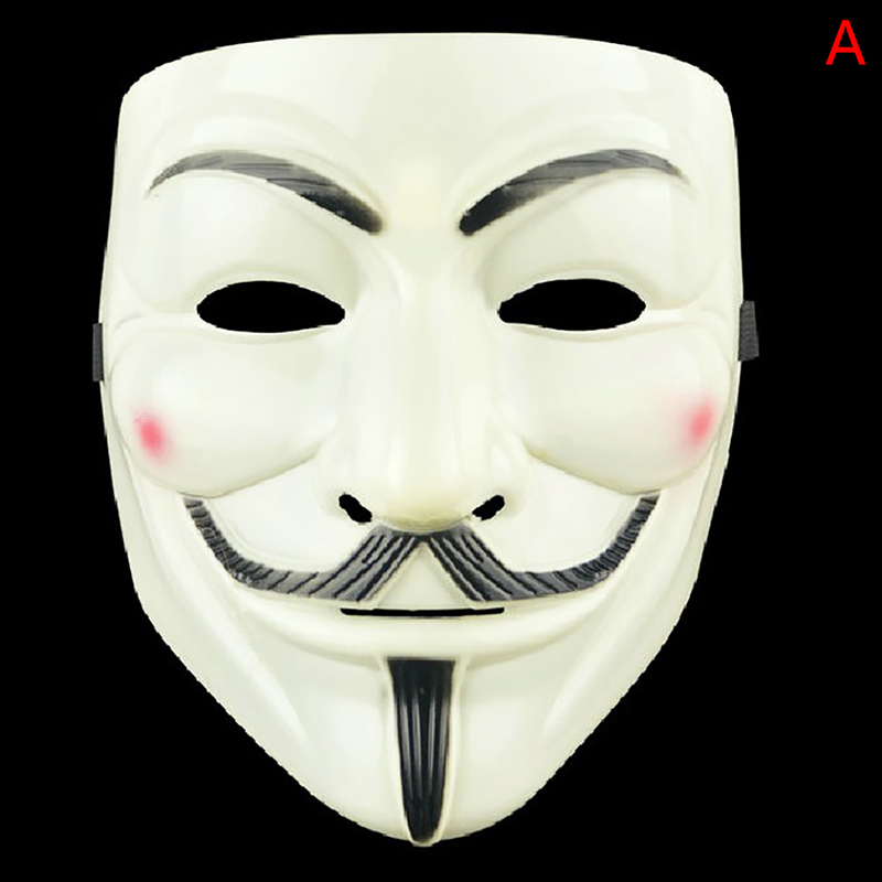 Anonymous Vendetta Guy Fawkes Hacker Face Mask Adults Halloween Fancy ...