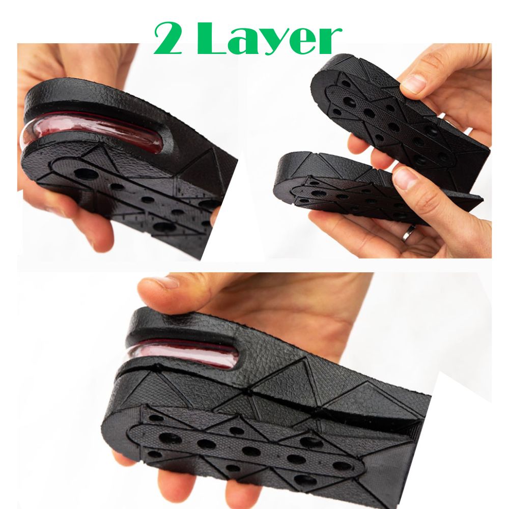 Height Increase Shoe Insoles Height Increasing Insoles 2 Layer for Men ...