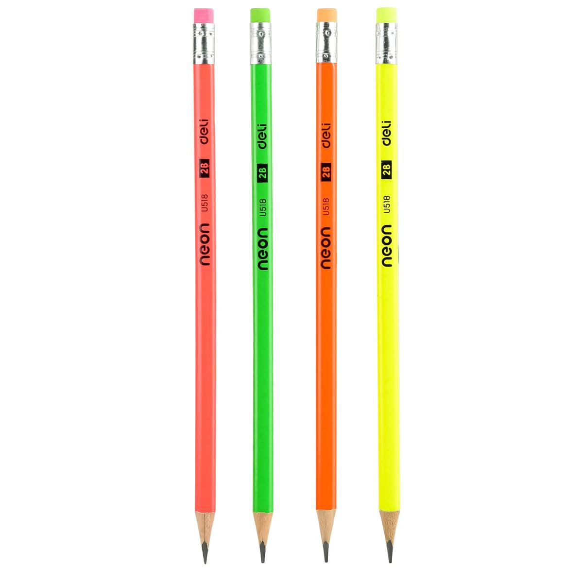 Deli Tube Neon Graphite Pencil EU51806 - 50 pcs | Daraz.com.bd